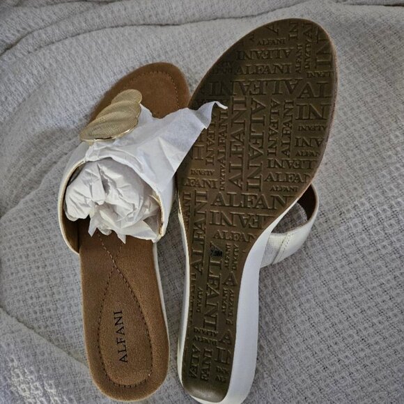 Alfani | Shoes | Beautiful Alfani White Sandals 75 New | Poshmark